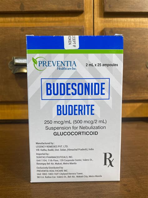 Budesonide Buderite 250mcg Ml 2ml Nebule Meds For All