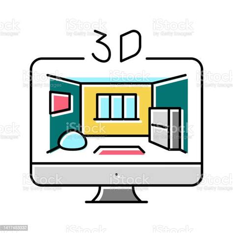 3d 스케치 인테리어 디자인 홈 컬러 아이콘 벡터 일러스트 레이 션 0명에 대한 스톡 벡터 아트 및 기타 이미지 0명 가구 가정 주방 Istock