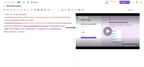 embedding stream videos in articles