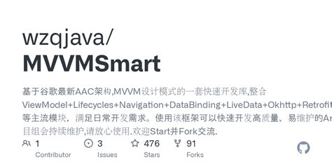 Github Wzqjavamvvmsmart 基于谷歌最新aac架构mvvm设计模式的一套快速开发库整合viewmodellifecyclesnavigation