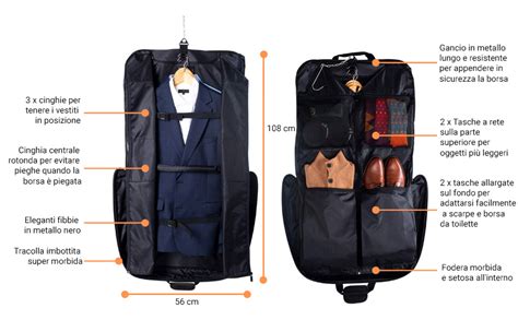 Borsa Porta Abiti Da Viaggio Uomo Grande Borsone Da Viaggio Per 3 Xl
