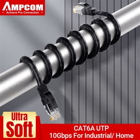 Ampcom Ultra Flexible Network Cable Cat 6a Ultra Soft 10gbps Rj45 Cat6a Ethernet Lan Cable Rj45