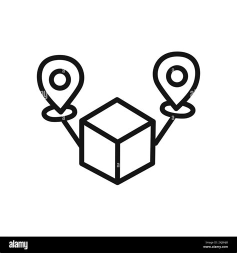 Distribution Icon Linear Vector Graphics Sign Or Symbol Set For Web App