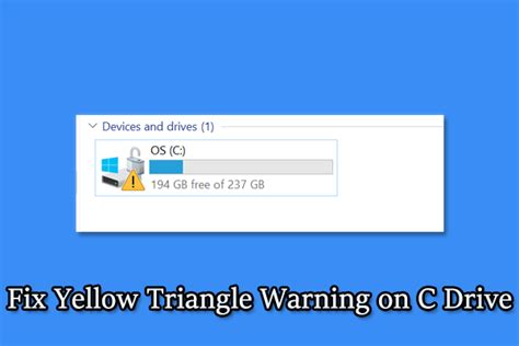 Yellow Triangle Warning On C Drive Here Is How To Fix It