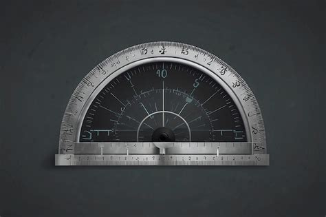 Premium Photo Protractor Ruler Measuring Tool 3d Vector Icon Cartoon Minimal Style