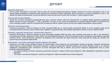 ИНФОГРАФИК Манай улсын экспортлогч компаниуд ямар нөхцөлд байна вэ