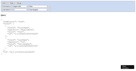 React Querybuilder Material Example Codesandbox