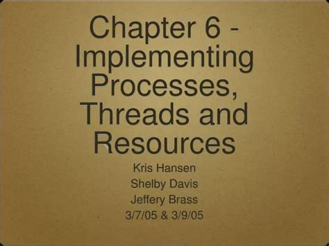Ppt Implementing Processes And Threads Modern Os Abstractions