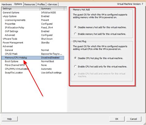 VCAC CPU Memory Hot Add Disable Automatevi Com