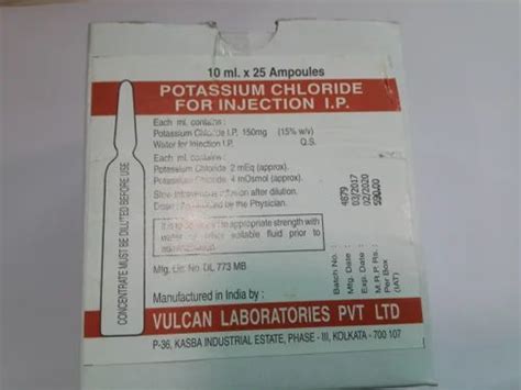 Potassium Chloride For Injection Concentrate Usp 40 Meq20 57 Off