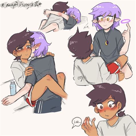 Rule 34 2girls Amity Blight Blush Canon Couple Clothed Clothed Sex Clothing Dark Skinned