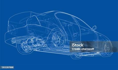 섀시와 전기 자동차 3d의 벡터 렌더링 0명에 대한 스톡 벡터 아트 및 기타 이미지 0명 3차원 형태 공장 산업 건물 Istock