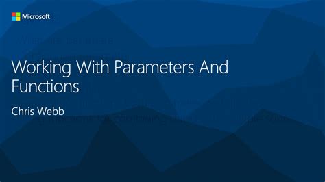 Use Parameters In Microsoft Query Functions Firelast