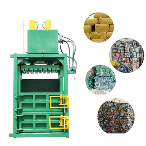 Vertical Baler Compactor Cardboard Cloth Plastic Bottles Baling Press
