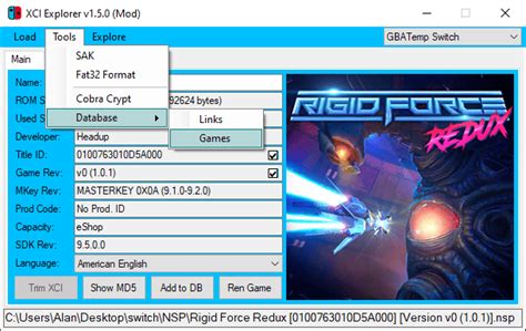 XCI Explorer Mod Switch GameBrew