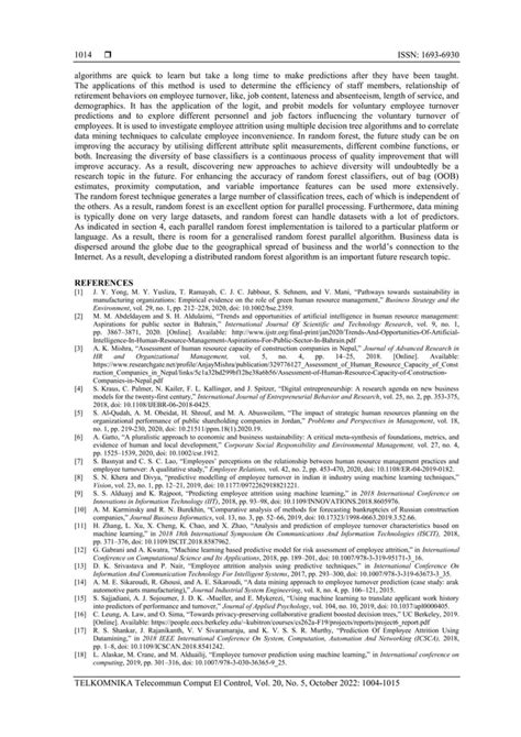 Identification Of Human Resource Analytics Using Machine Learning Algorithms Pdf Human