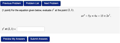 Solved Previous Problem Problem List Next Problem 1 Point