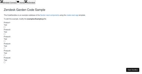 Garden Create React App Codesandbox