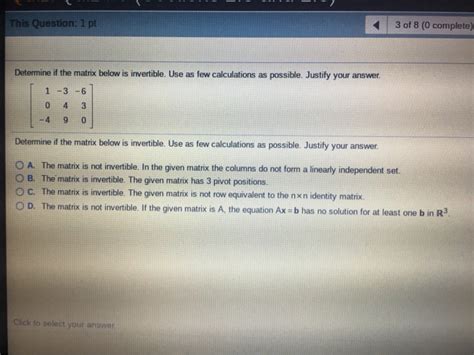 Solved This Question 1 Pt 3 Of 8 0 Complete Determine If Chegg Com
