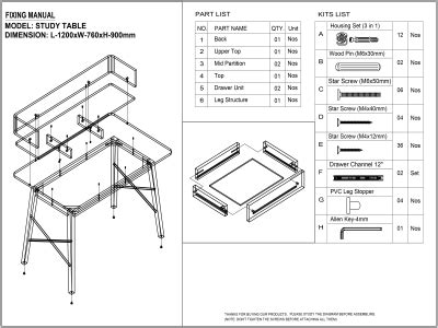 Assembly Instructions Or Production Manual Of Furniture For Manufacturing Upwork