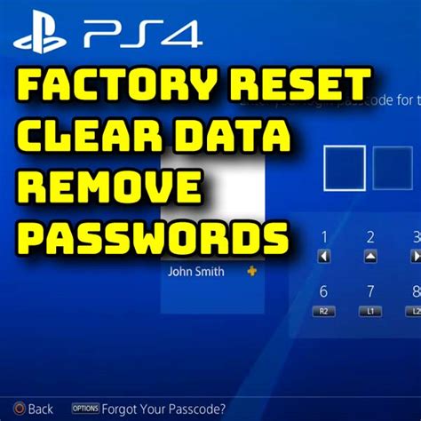 PS4 Factory Reset Clear All Data And Remove All Passwords Bytes N Bits