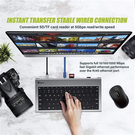 In Keyboard Type C Hub Docking Station With Usb C W Pd Usb Hdmi K Sd Microsd