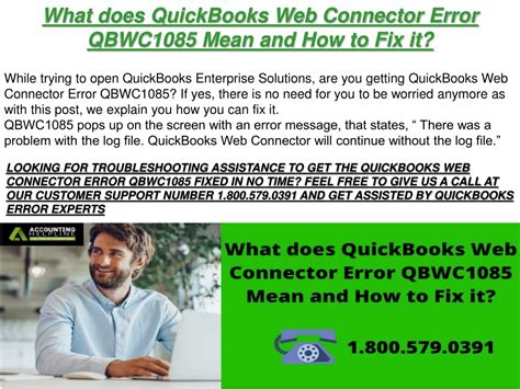 PPT Effective Solution For QuickBooks Web Connector Error QBWC PowerPoint Presentation