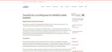 javascript libraries for creating scrollbars and page scrolling effects code geekz