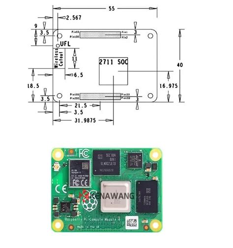 Original Raspberry Pi Compute Module 4 Cm4 Wifi 1gb Ram Lite Emmc Cm4101000 With Wifi Emmc Buy