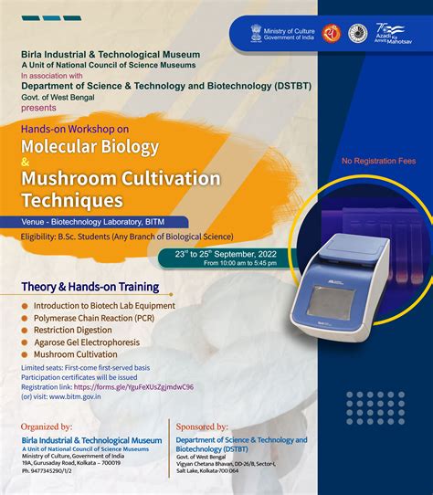 Workshop Molecular Biology And Mushroom Cultivation Technques Bitm