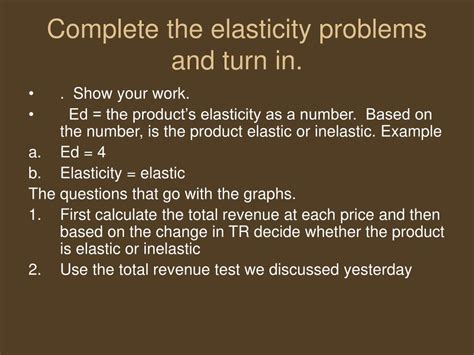 PPT Elasticity Problems And Total Revenue Analysis In Economics PowerPoint Presentation ID