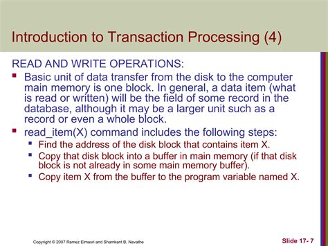 Database Management System Transaction Processing Unit 4 Ppt