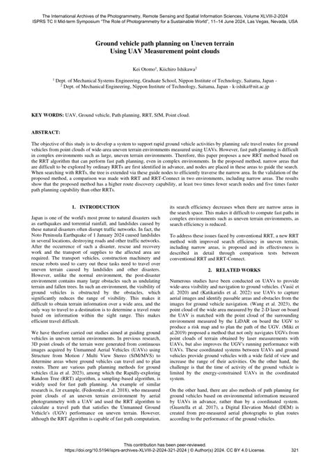 Pdf Ground Vehicle Path Planning On Uneven Terrain Using Uav Measurement Point Clouds