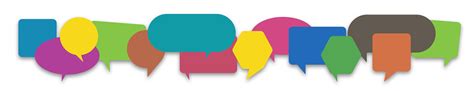 인간 의사 소통의 개념 다채로운 대화 형 말풍선으로 단어 의사 소통 메시지 질문의 개념입니다 흰색 바탕에 그림입니다 Brand