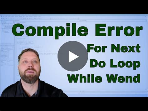 فیلم آموزشی رفع خطای کامپایل اکسل Vba ماکرو برای Next Do Loop While Wend با زیرنویس فارسی