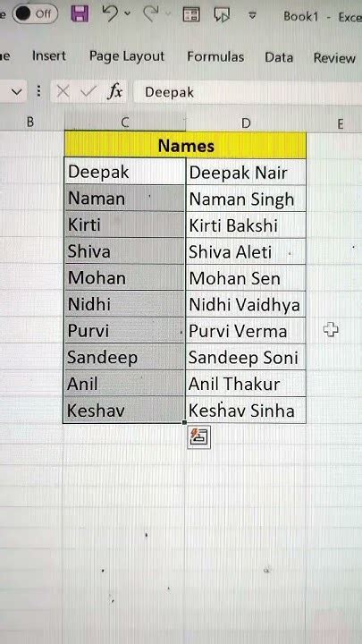 excel trick ‼️ remove first and last names from duplicate names 😎 shorts