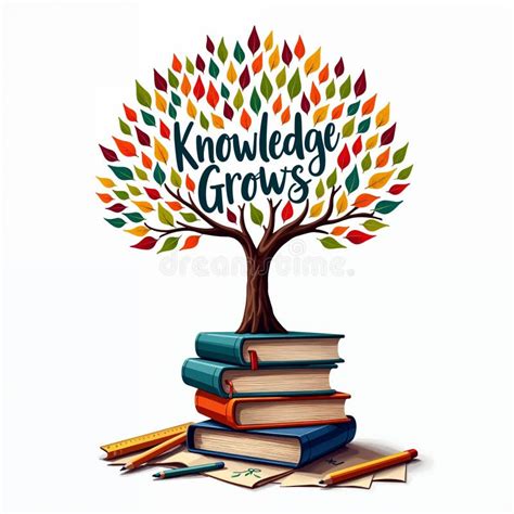 Knowledge Grows T Shirt Design Stock Illustration Illustration Of