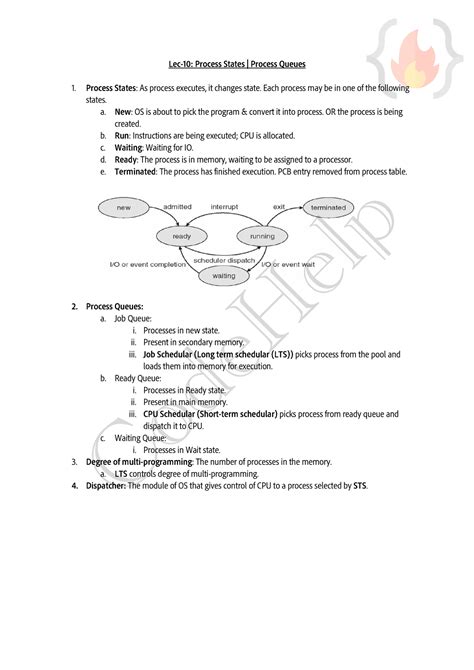 Lec 10notes Operating Systems Lecture Notes For Studying Operating