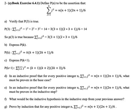 Solved 2 Zybook Exercise 641 Define Pn To Be The