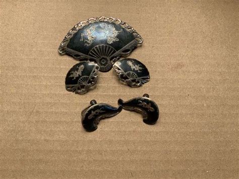 Sterling Vintage Pin And Earring Set Legacy Auction Company