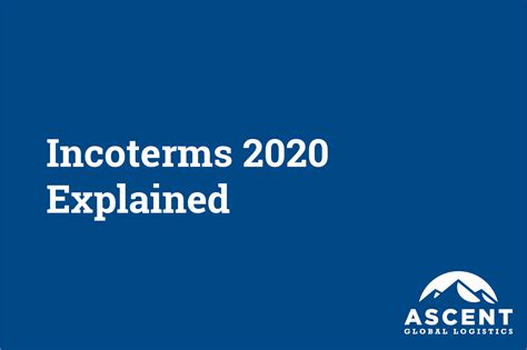 Incoterms 2020 Explained
