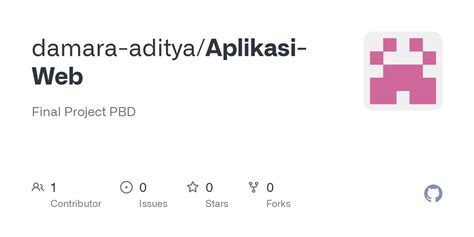 Github Damara Aditya Aplikasi Web Final Project Pbd