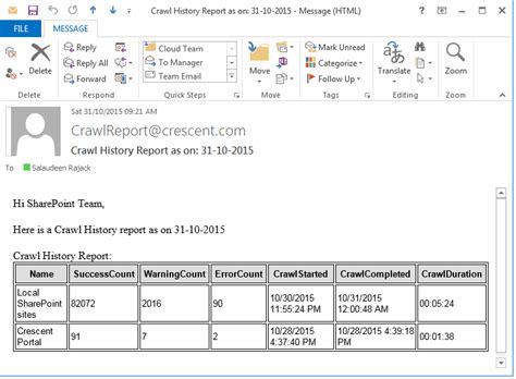 Sharepoint Sql Server Sharepoint 2013 Search Crawl Log History Report