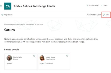 Изменение существующего раздела в Topics Microsoft Topics Microsoft
