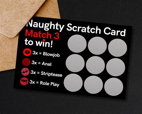 Naughty Scratch Card For Him Couples Scratch Card T T For Him