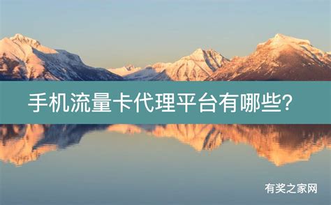 手机流量卡代理平台有哪些？哪个好我告诉你 有奖之家