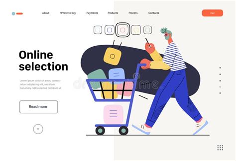 Online Shopping And Electronic Commerce Vector Illustration Series Stock Vector Illustration