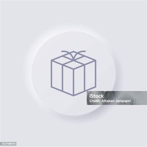 Box Icon White Neumorphism Soft Ui Design For Web Design Application Ui And More Button Vector