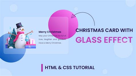 Christmas Card With Glass Effect Html And Css Tutorial Youtube