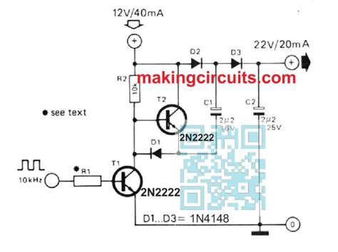 Two Transistor Voltage Doubler Circuit Making Easy Circuits